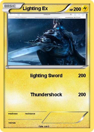 Pokémon Lighting Ex 1 1 - lighting Sword - My Pokemon Card