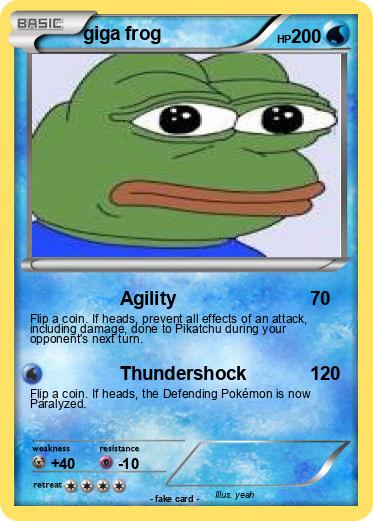 Pokémon giga frog 3 3 - Agility - My Pokemon Card