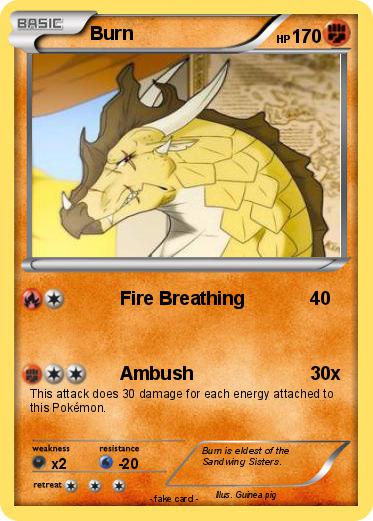 Pokémon Burn 268 268 - Fire Breathing - My Pokemon Card