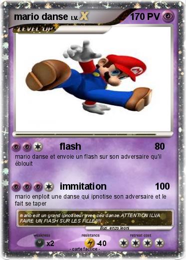Pokémon mario danse 5 5 - flash - Ma carte Pokémon