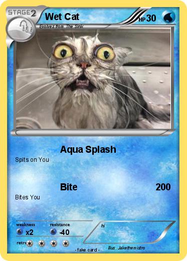 Pokémon Wet Cat 4 4 - Aqua Splash - My Pokemon Card