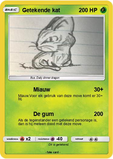 Pokémon Getekende kat - Miauw - My Pokemon Card