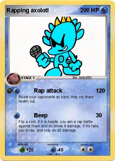 Pokémon Rapping axolotl - Rap attack - My Pokemon Card