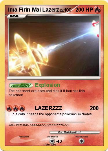 Pokémon Ima Firin Mai Lazerz - Explosion - My Pokemon Card