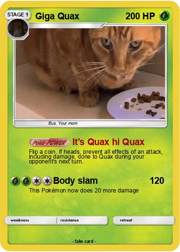Pokémon Giga Quax - It’s Quax hi Quax - My Pokemon Card