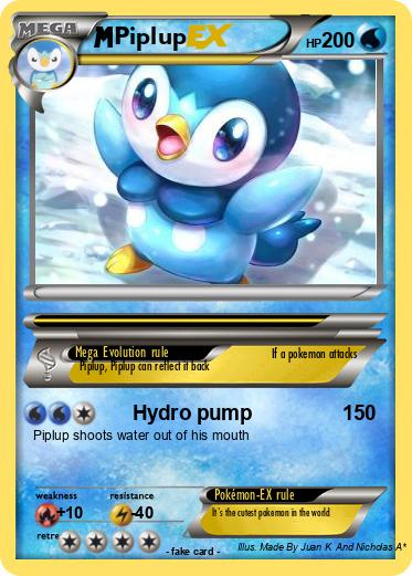 Pokémon Piplup 982 982 - Hydro pump - My Pokemon Card