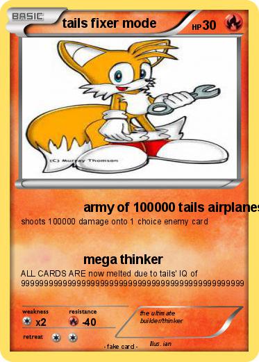 Pokémon tails fixer mode - army of 100000 tails airplanes - My Pokemon Card