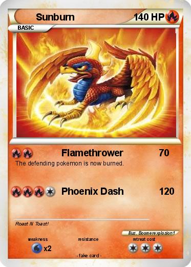 Pokémon Sunburn 164 164 - Flamethrower - My Pokemon Card