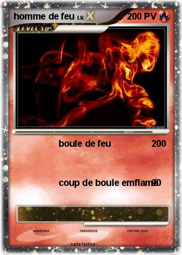 Pokémon homme de feu 5 5 - boule de feu - Ma carte Pokémon