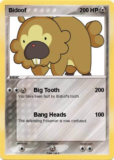 Pokémon Bidoof 103 103 - Big Tooth - My Pokemon Card