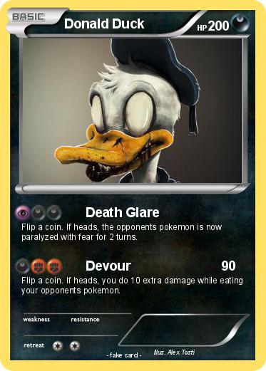 Pokémon Donald Duck 99 99 - Death Glare - My Pokemon Card