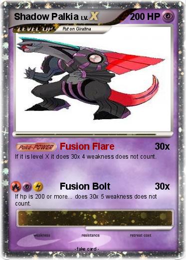 Pokémon Shadow Palkia 38 38 - Fusion Flare - My Pokemon Card