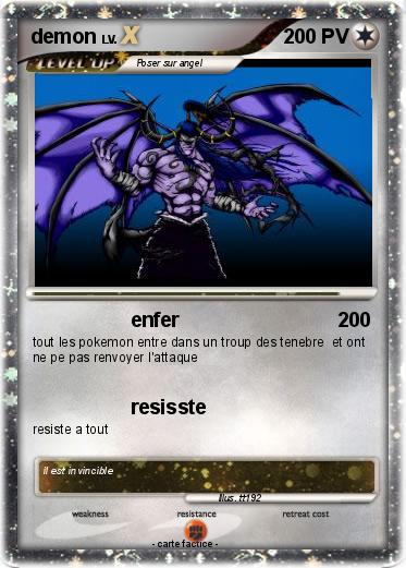 Pokémon demon 950 950 - enfer - Ma carte Pokémon