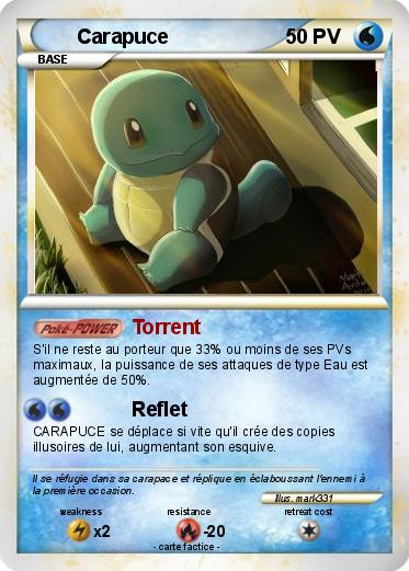 Pokémon Carapuce 93 93 - Torrent - Ma carte Pokémon