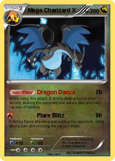 Pokémon Mega Charizard X 166 166 - Dragon Dance - My Pokemon Card