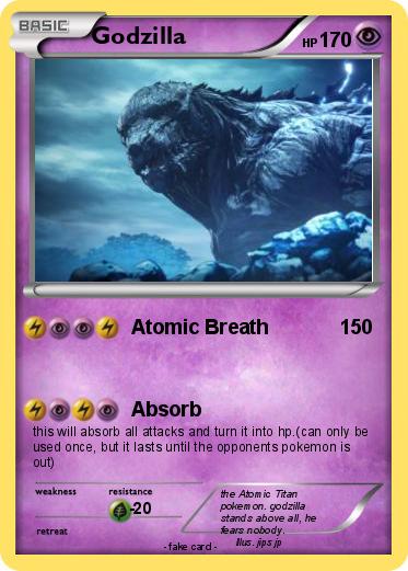 Pokémon Godzilla 3185 3185 - Atomic Breath - My Pokemon Card