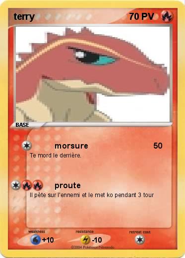 Pokémon terry 29 29 - morsure - Ma carte Pokémon