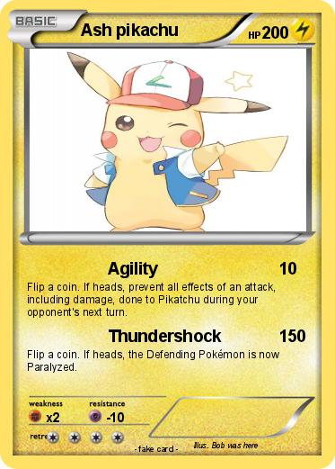 Pokémon Ash pikachu 67 67 - Agility - My Pokemon Card