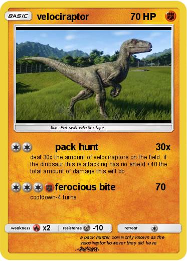 Pokémon velociraptor 406 406 - pack hunt - My Pokemon Card