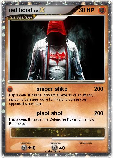 Pokémon red hood 16 16 - sniper stike - My Pokemon Card