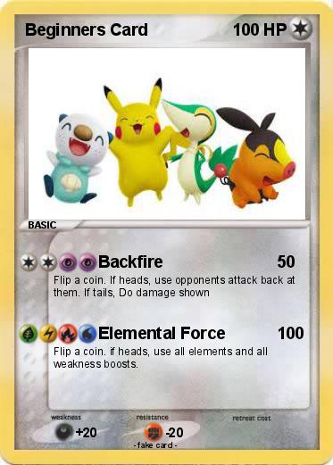 Pokémon Beginners Card - Backfire - My Pokemon Card