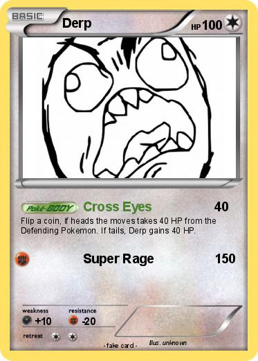 Pokémon Derp 1185 1185 - Cross Eyes - My Pokemon Card