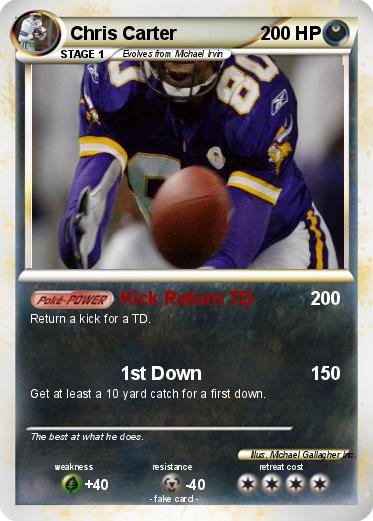 Pokémon Chris Carter 1 1 - Kick Return TD - My Pokemon Card