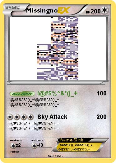Pokémon Missingno 1639 1639 - !@#$%^&*()_+ - My Pokemon Card