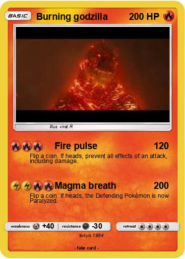 Pokémon Burning godzilla 140 140 - Fire pulse - My Pokemon Card