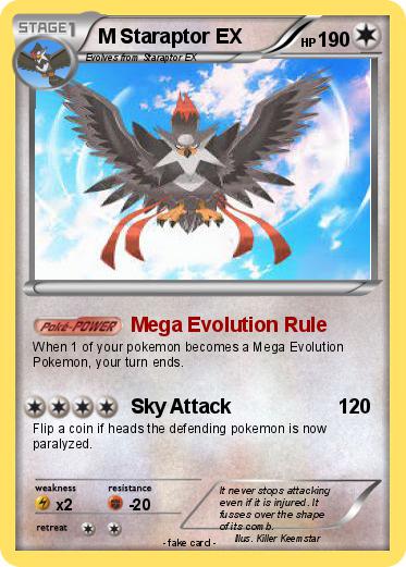 Pokémon M Staraptor EX 4 4 - Mega Evolution Rule - My Pokemon Card