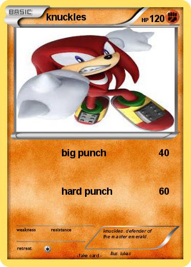Pokémon knuckles 583 583 - big punch - My Pokemon Card