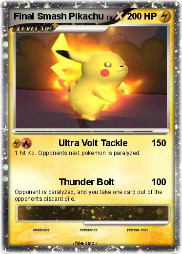 Pokémon Final Smash Pikachu - Ultra Volt Tackle - My Pokemon Card