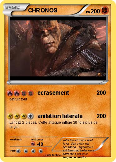 Pokémon CHRONOS 11 11 - ecrasement - Ma carte Pokémon