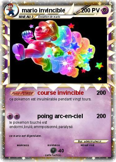 Pokémon mario invincible 22 22 - course invincible - Ma carte Pokémon