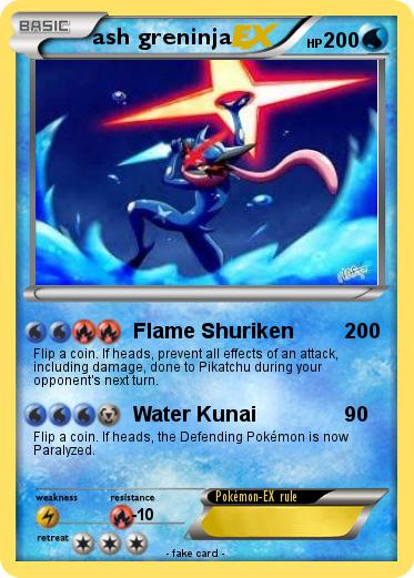 Pokémon ash greninja 864 864 - Flame Shuriken - My Pokemon Card