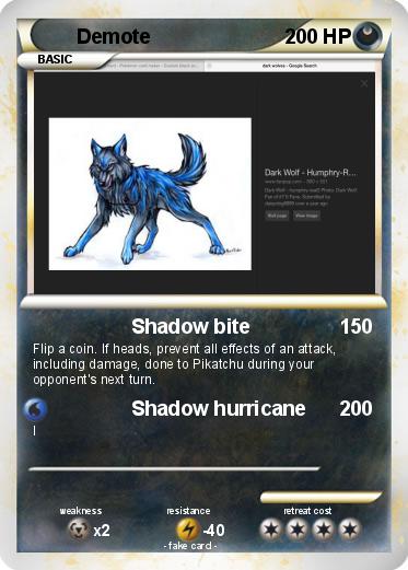 Pokémon Demote - Shadow bite - My Pokemon Card