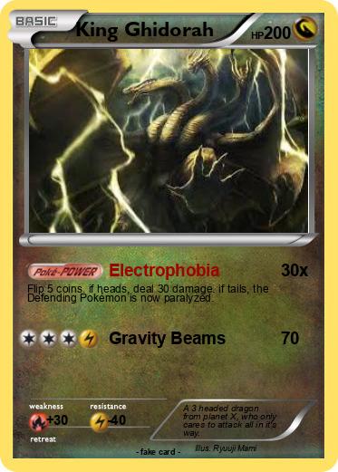 Pokémon King Ghidorah 258 258 - Electrophobia - My Pokemon Card