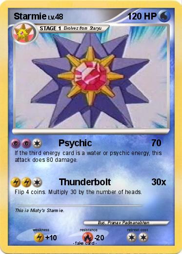 Pokémon Starmie 16 16 - Psychic - My Pokemon Card