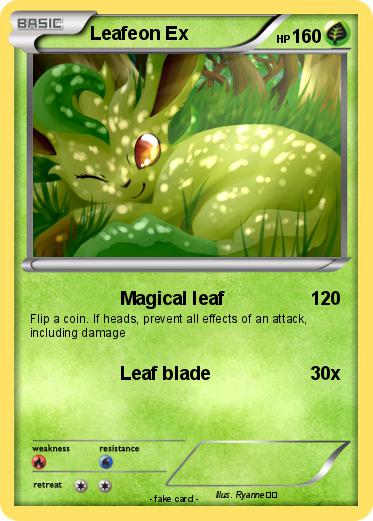 Pokémon Leafeon Ex 16 16 - Magical leaf - My Pokemon Card