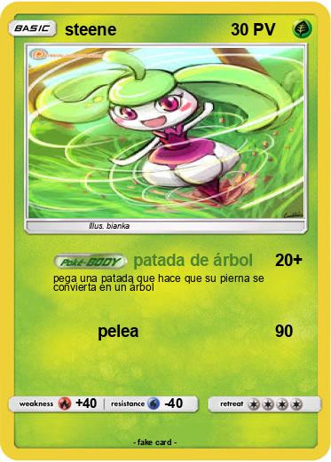 Pokémon steene - patada de árbol - Mi carta pokémon