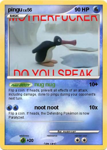 Pokémon pingu 90 90 - nug nug - My Pokemon Card
