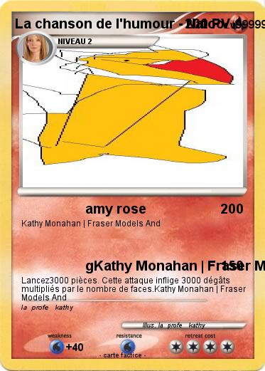 Pokémon La chanson de l humour Natoo 2 2 - amy rose - Ma carte Pokémon