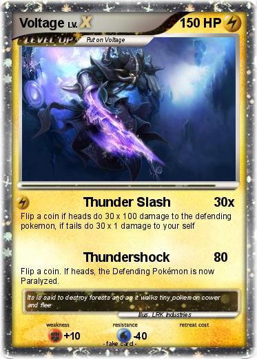 Pokémon Voltage 1 1 - Thunder Slash - My Pokemon Card