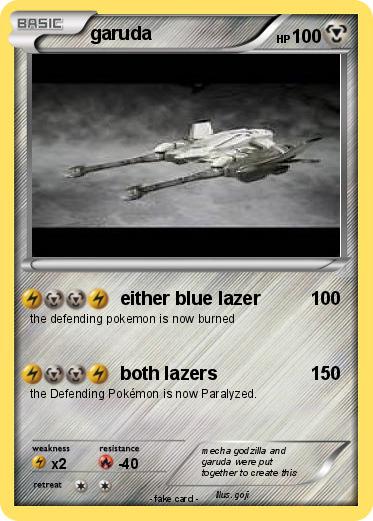 Pokémon garuda 9 9 - either blue lazer - My Pokemon Card