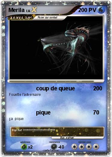 Pokémon Merila - coup de queue - Ma carte Pokémon
