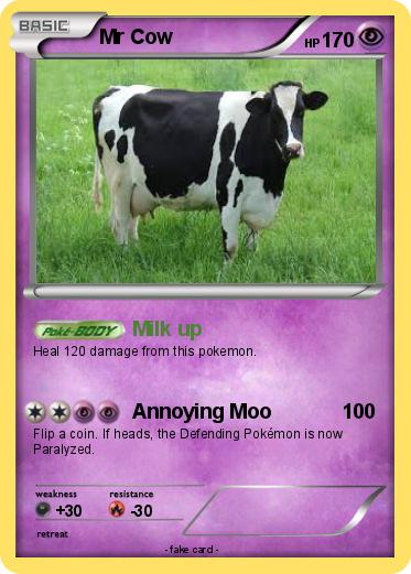 Pokémon Mr Cow 13 13 - Milk up - My Pokemon Card
