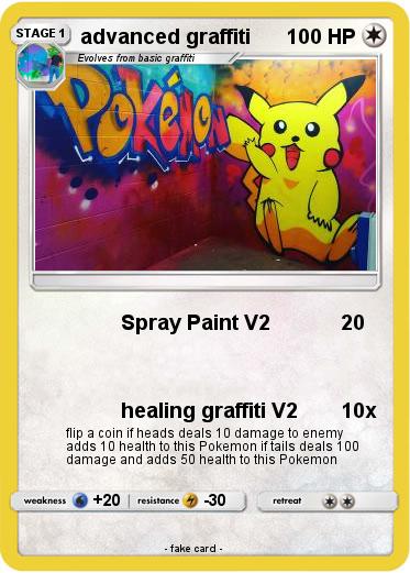 Pokémon basic graffiti 1 1 - Spray Paint V2 - My Pokemon Card
