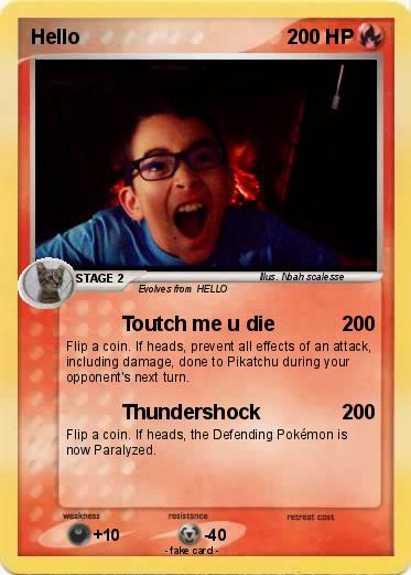 Pokémon Hello 894 894 - Toutch me u die - My Pokemon Card