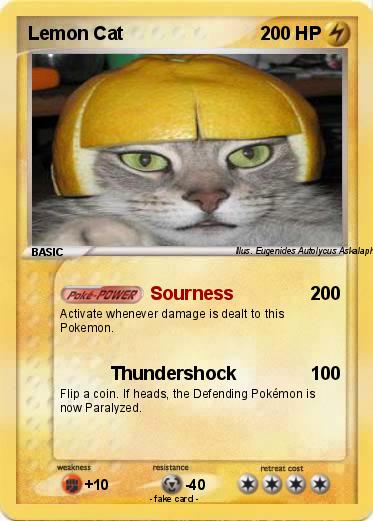 Pokémon Lemon Cat - Sourness - My Pokemon Card