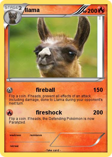 Pokémon llama 288 288 - fireball - My Pokemon Card